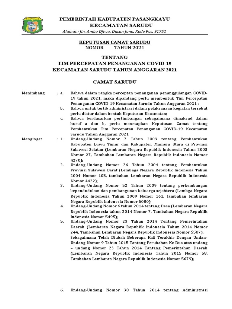 Keputusan Camat | PDF