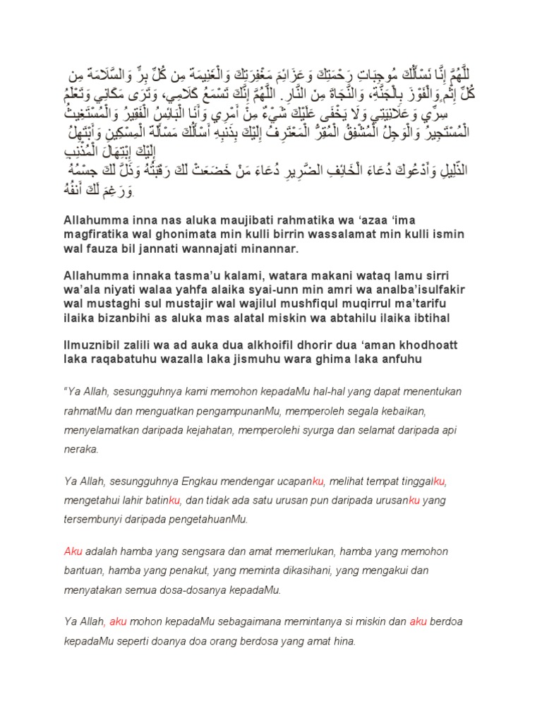 Doa Solat Hajat | PDF | Agama & Spiritualitas