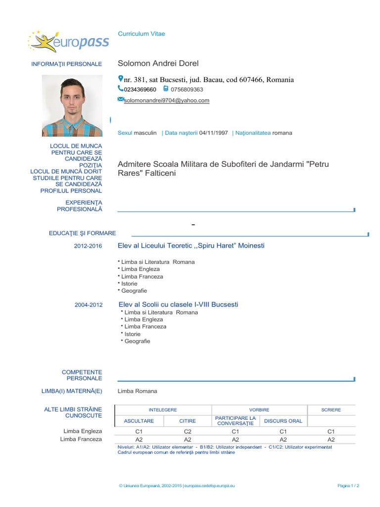 Europass CV | PDF