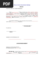 AGM Proxy Form Template | PDF