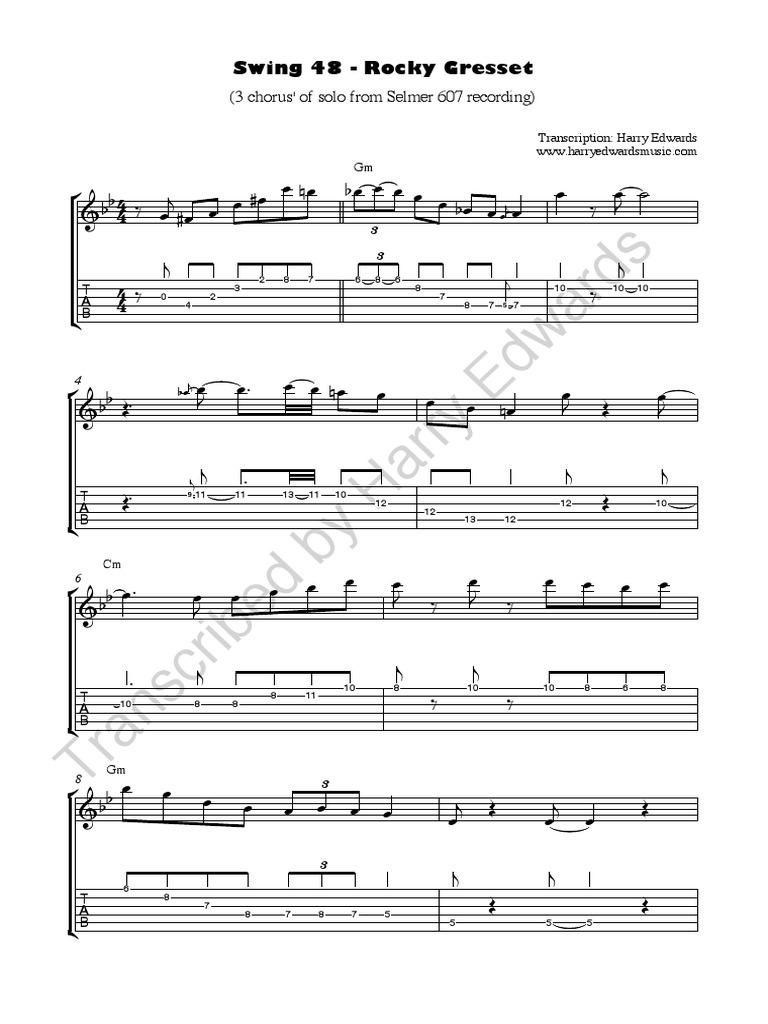 Swing 48 Solo Transcription | PDF
