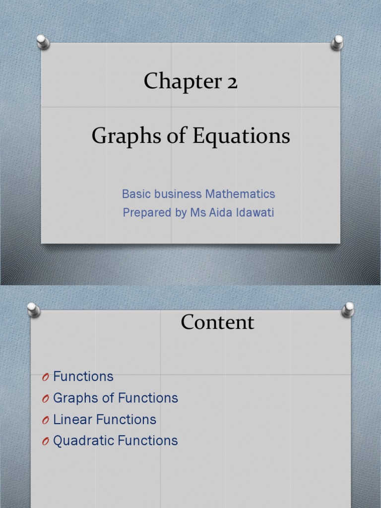 Chapter 2 Business Equations and Graphs (Complete) | PDF | Quadratic ...