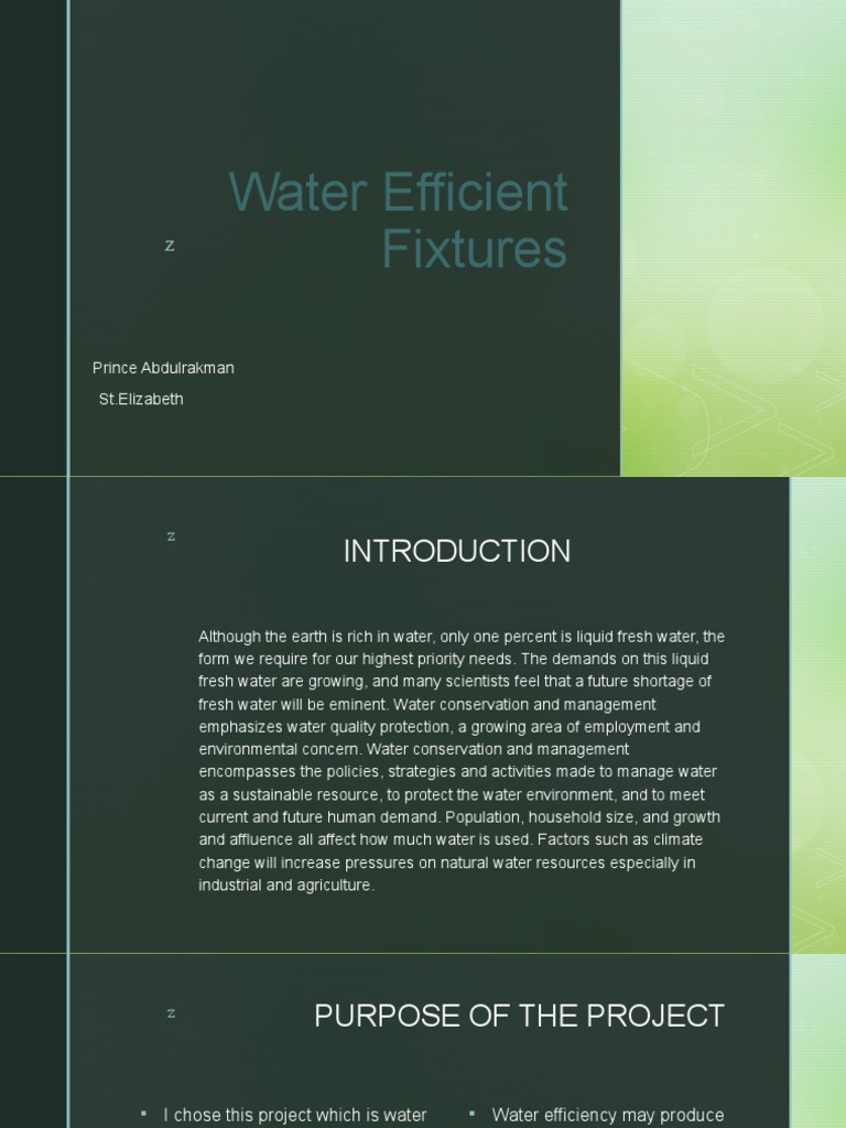 Water Efficiency for Sustainable Development | PDF | Water | Water ...