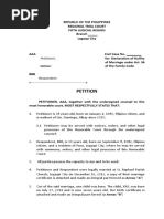 Sample Petition - Recognition of Foreign Divorce Decree | PDF | Divorce ...