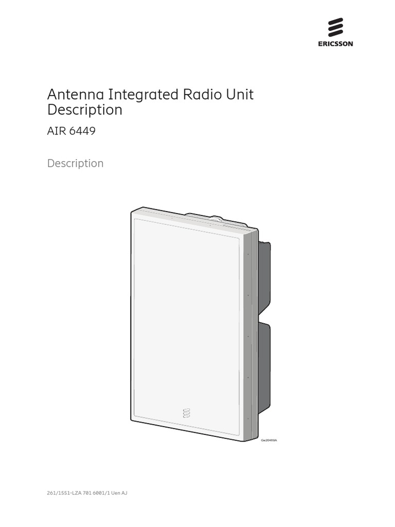Antenna Integrated Radio Unit Description | PDF | Lte ...