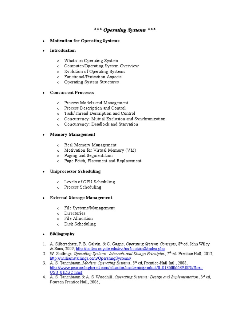 Motivation For Operating Systems | PDF | Operating System | Process ...