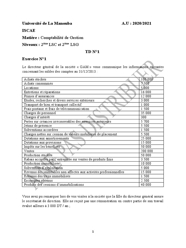 Correction TD 1 CAG Incorporation Des Charges | PDF | Comptabilité ... Correction TD 1 CAG Incorporation Des Charges | PDF | Comptabilité ...
