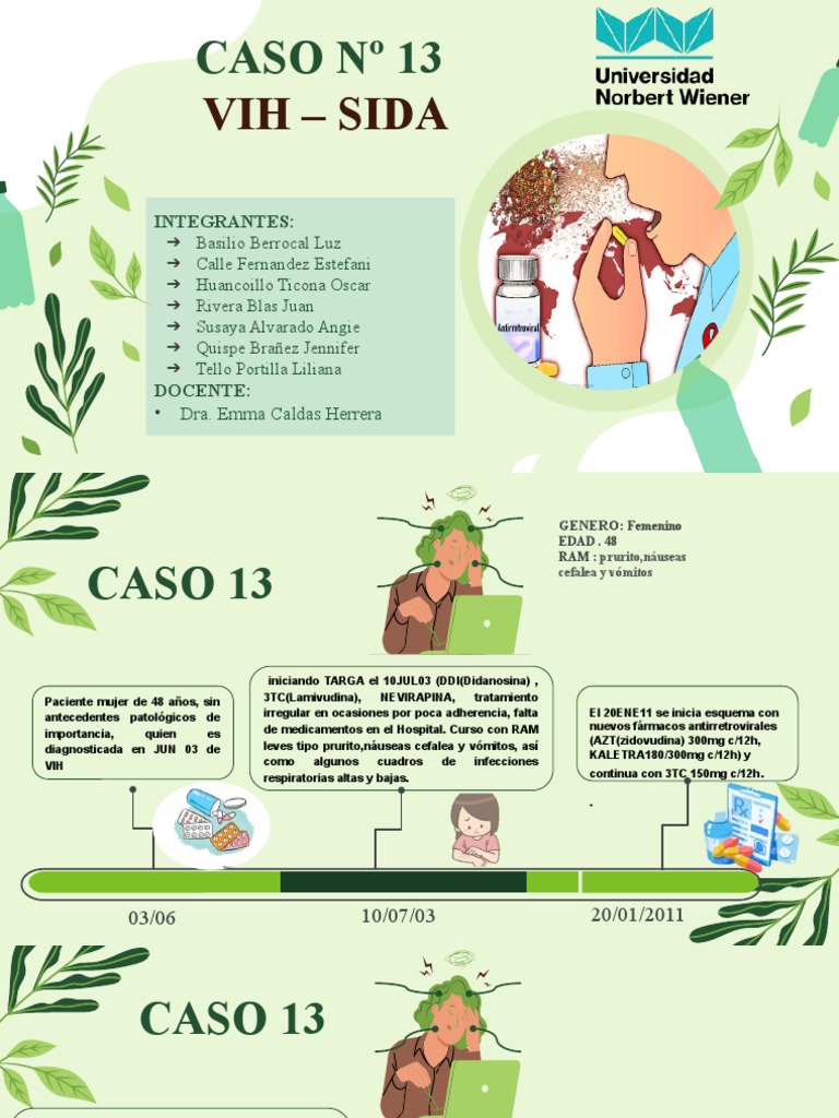 Caso Clinico 13 | PDF | Manejo del VIH / SIDA | Anemia
