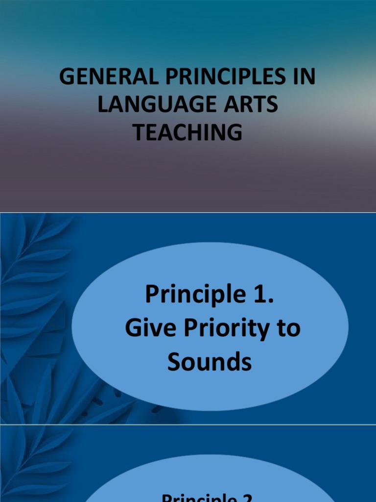 Lesson 1 - General Principles | PDF