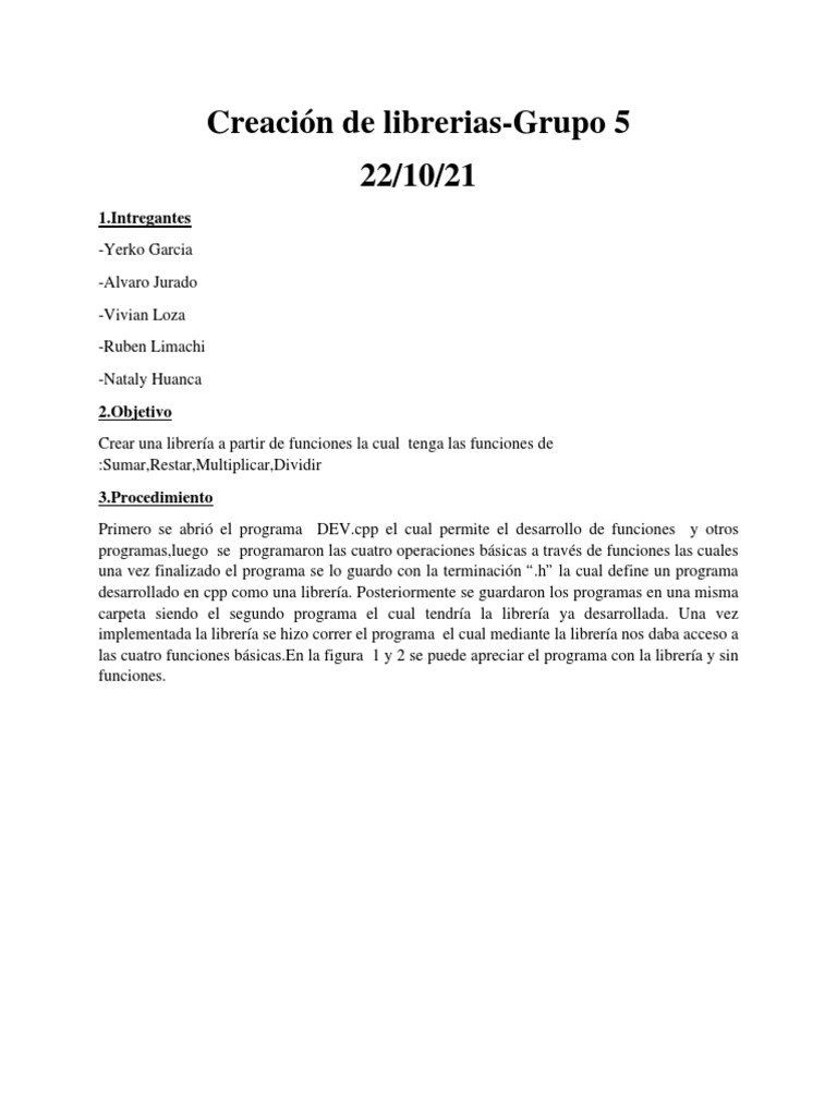 Creacion de Librerias | PDF | Arte | Tecnología e ingeniería