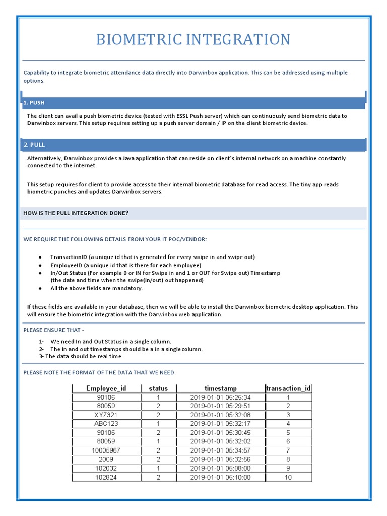 Darwinbox Bio-Metric-Integration Pull v1.1 | PDF | Web Application ...