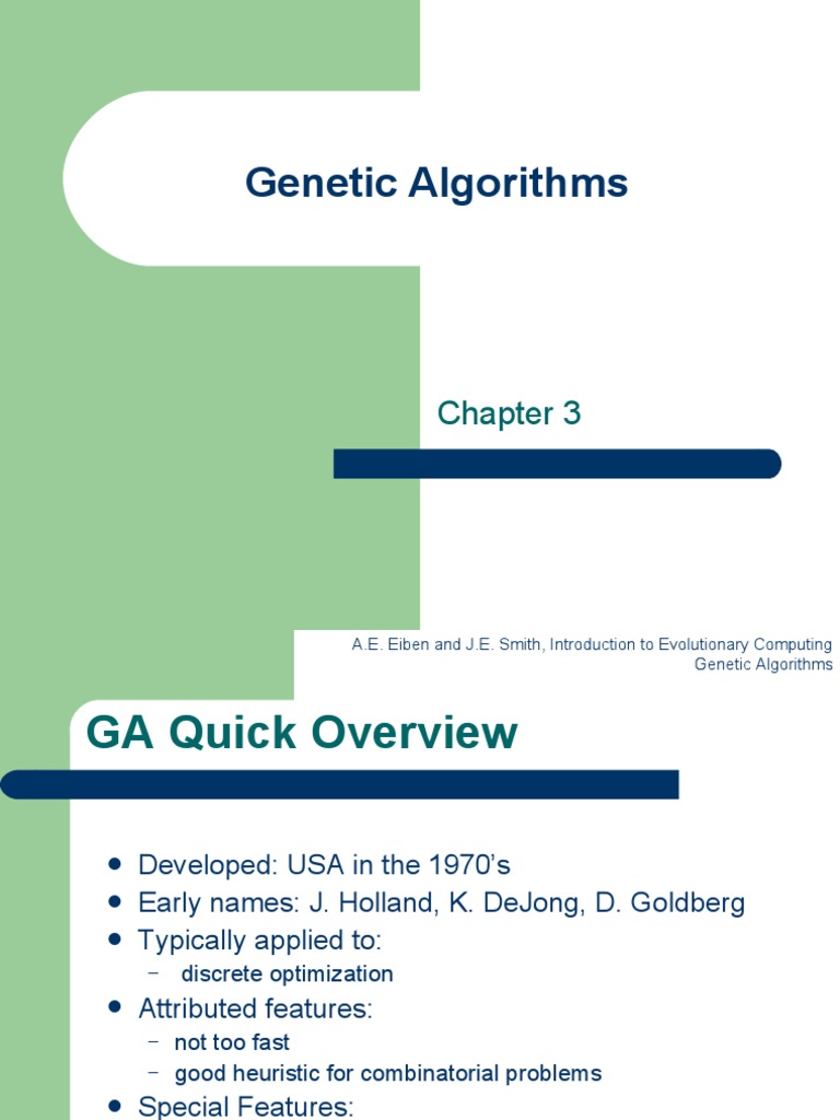 Genetic Algorithms Pdf Genetic Algorithm Evolution