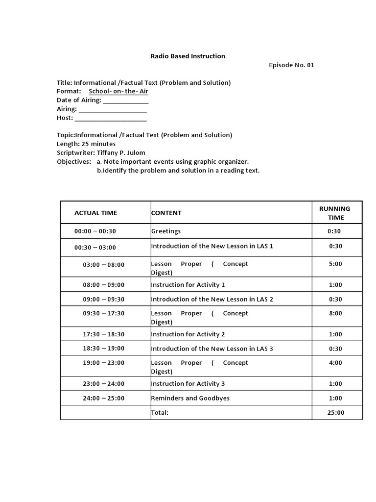 Rbi Script Grade 6 2nd Quarter Final | PDF