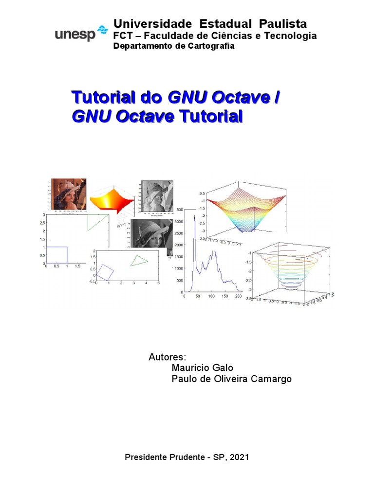 Tutorial GNU Octave Unesp | PDF | Número real | Matriz (Matemática)
