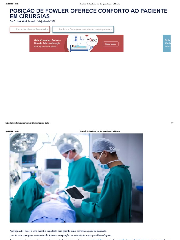 Posição de Fowler - o Que É e Quando Ela É Utilizada | PDF | AVC ...