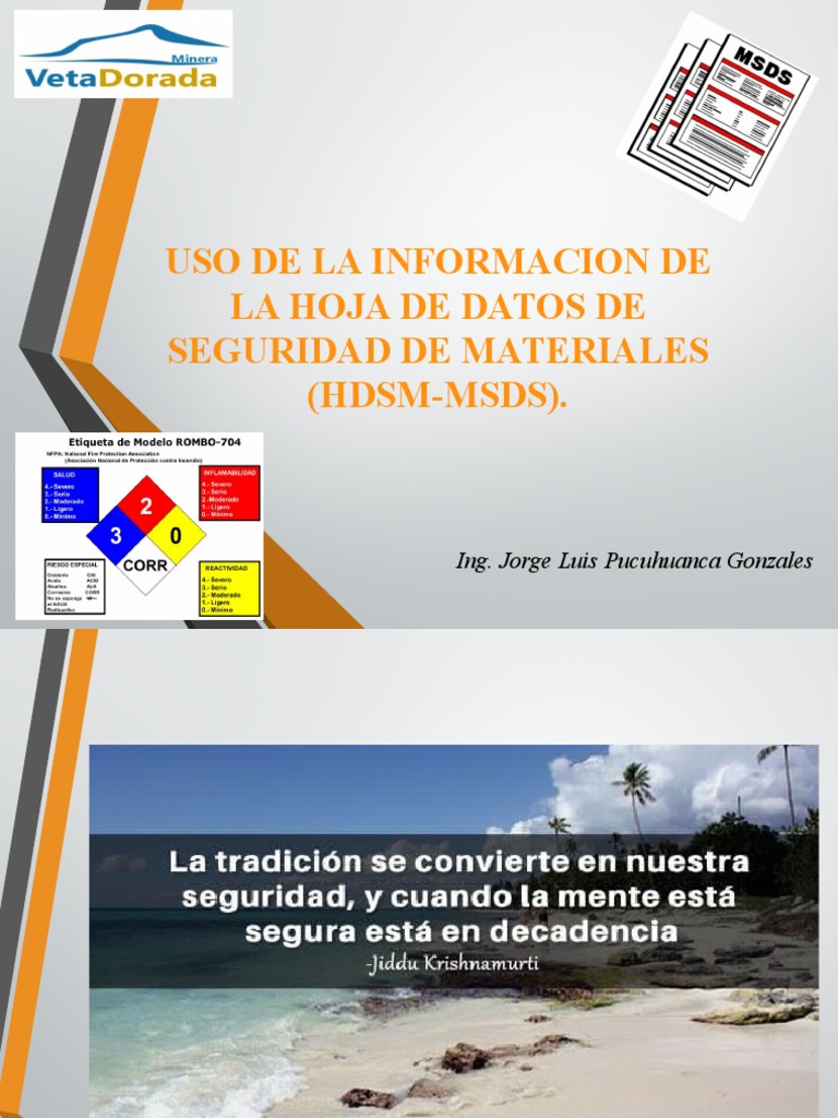 Uso y Importancia de HDSM-MSDS | PDF | Contaminación | Toxicidad
