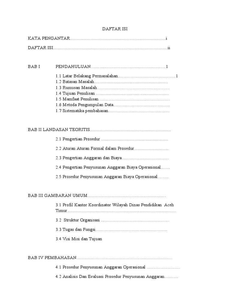 Daftar Isi | PDF