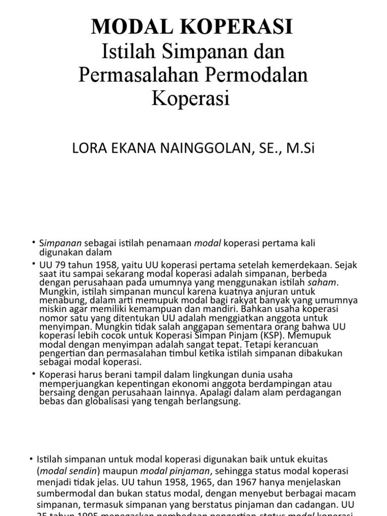 8 - 9 Modal Koperasi | PDF