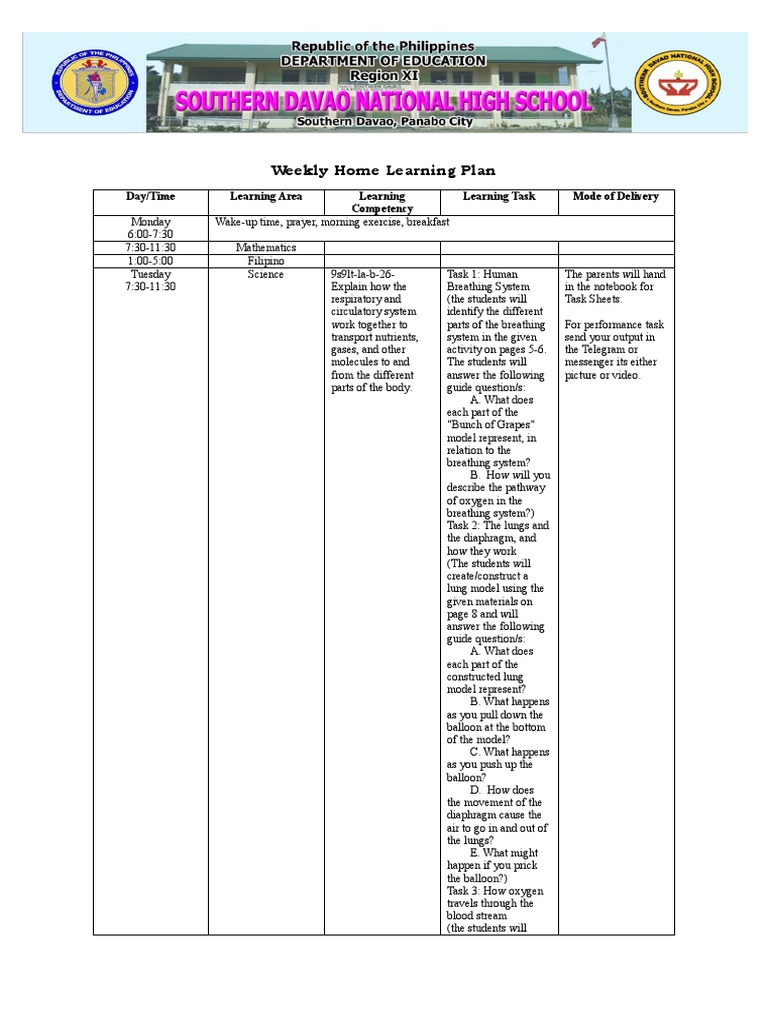 Learning Home Plan | PDF