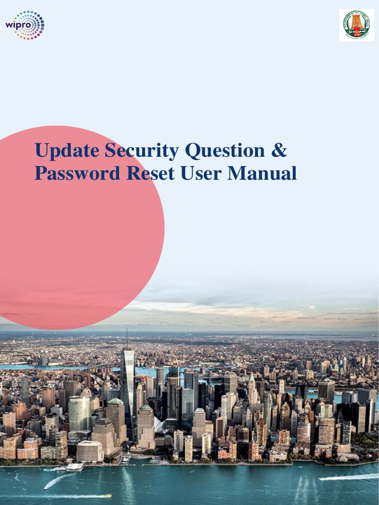 Update Security Question and Password Reset User Manual | PDF
