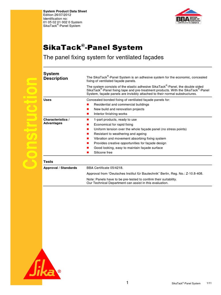 Sikatack - Panel System: The Panel Fixing System For Ventilated Façades ...