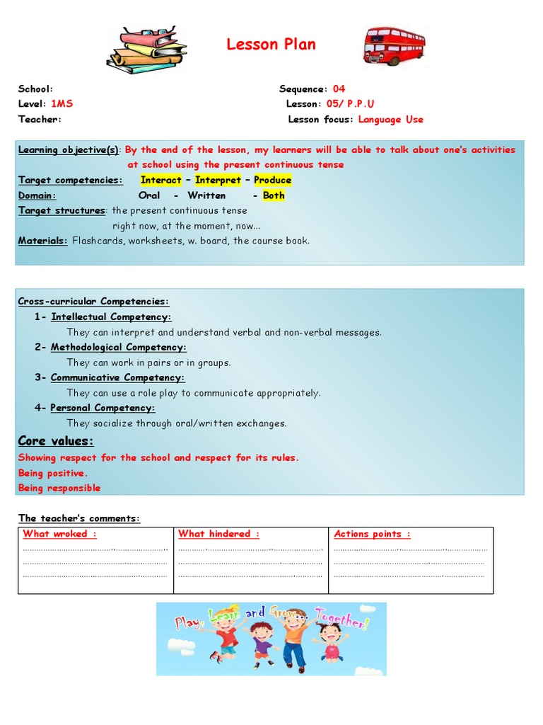 1MS Seq 4 Lesson 5 Lesson Plans | PDF | Cognitive Science | Grammar