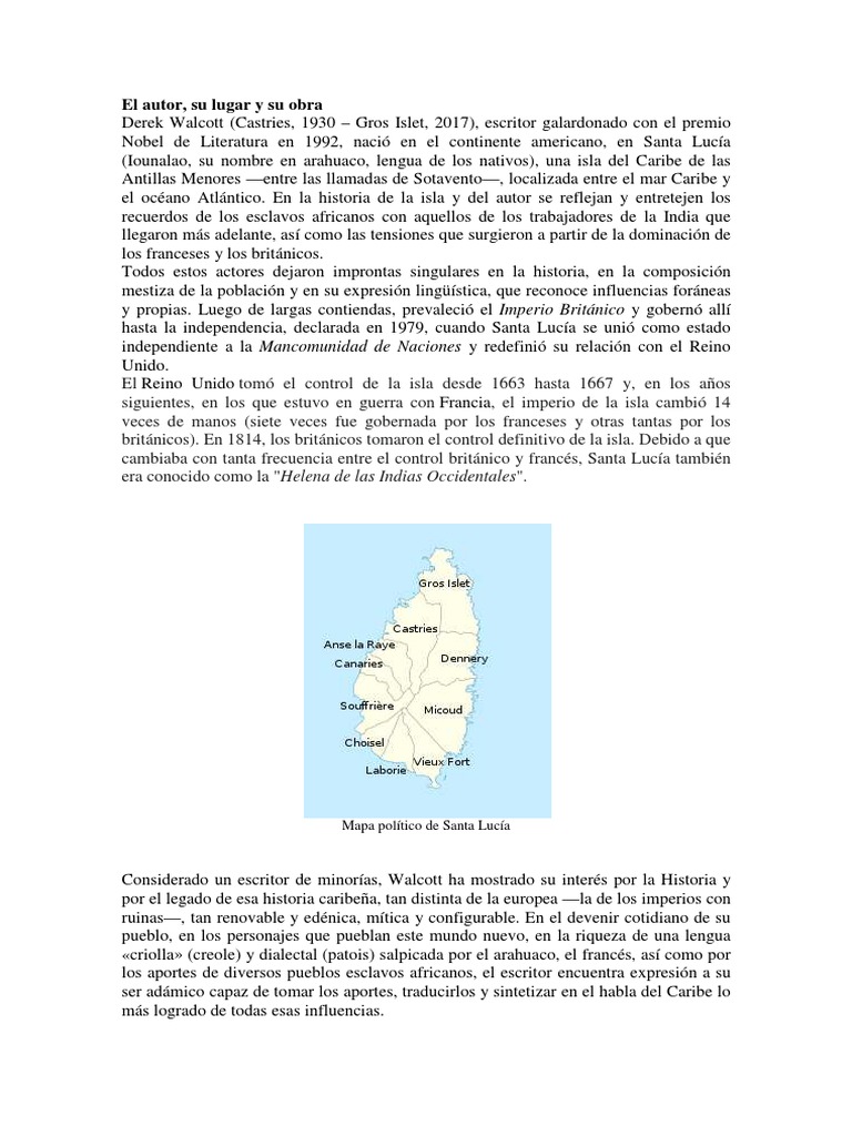 Omeros: Historia y Cultura Caribeña | PDF | Homero