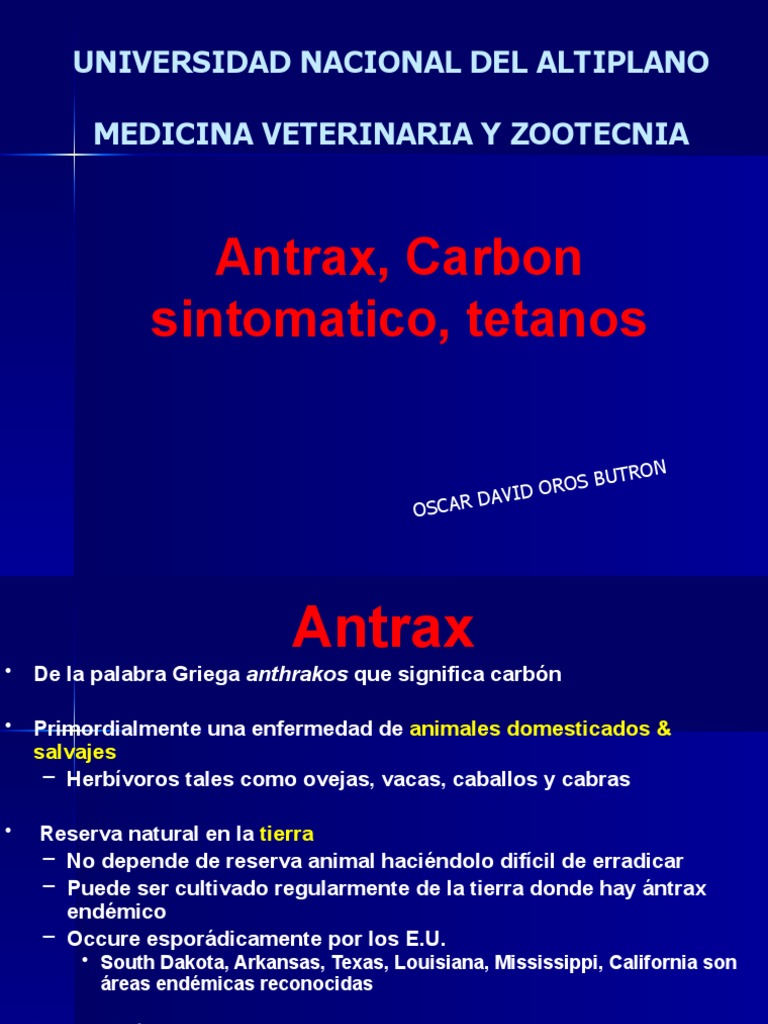 Antrax | PDF | Ántrax | Especialidades Medicas