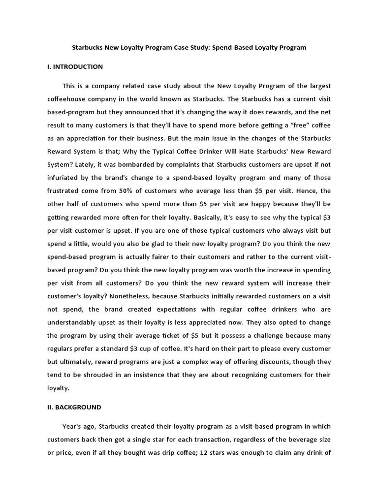 Starbucks New Loyalty Program Case Study: Spend-Based Loyalty Program ...