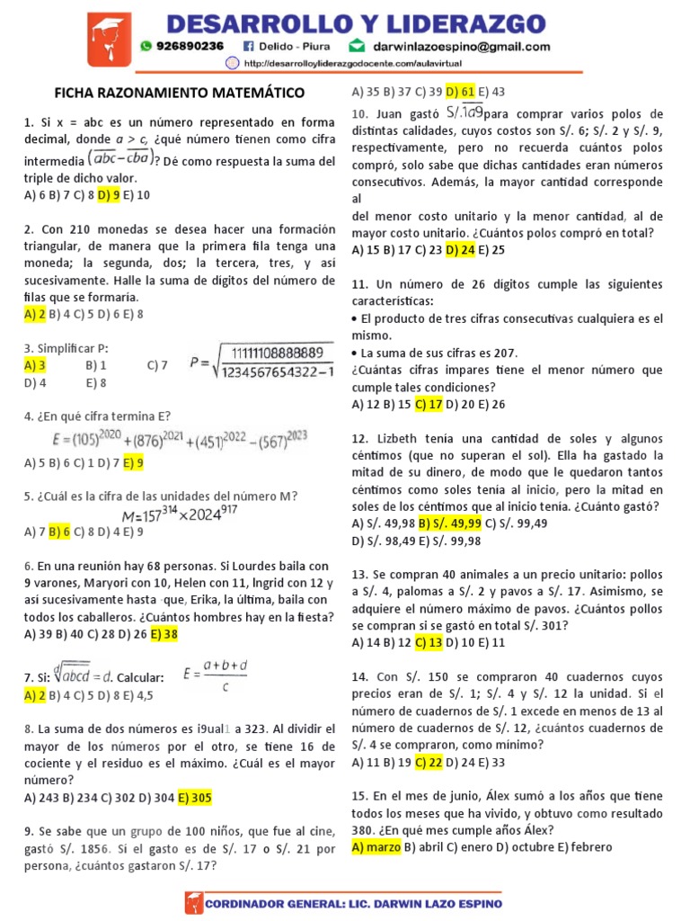 Ficha RM 05 11 | PDF