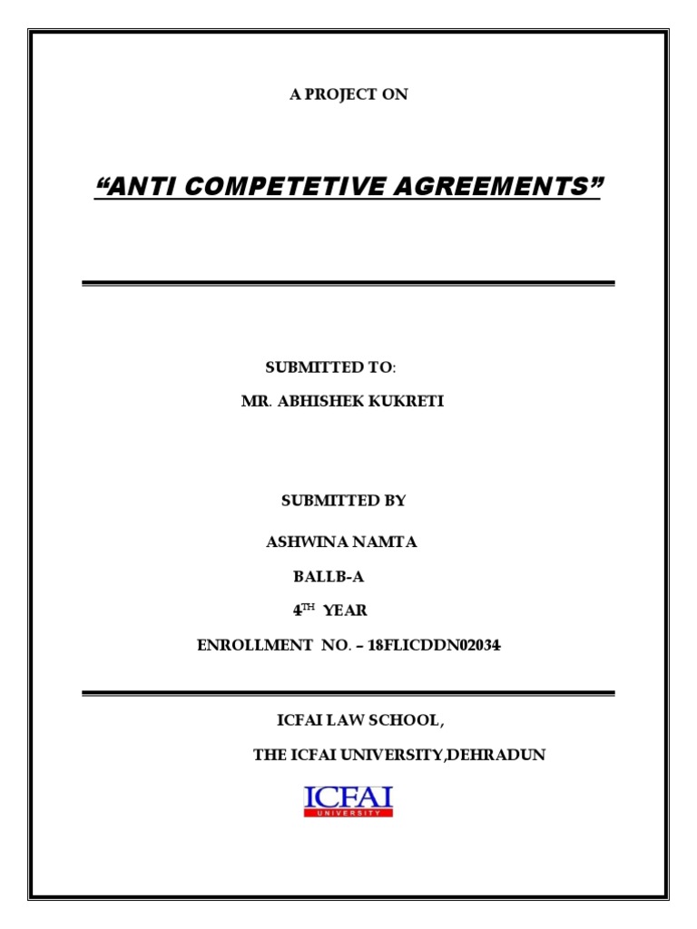 Competition Assignment | PDF | Competition Law | Market (Economics)
