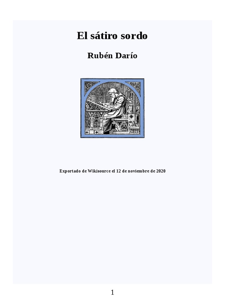 El sátiro sordo de Rubén Darío | PDF | Orfeo