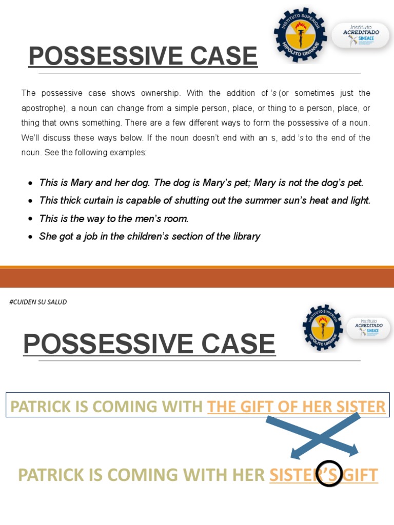 4 Sesion Virtual - Possessives Case and Possessive Pronouns | PDF | Subject (Grammar) | Noun