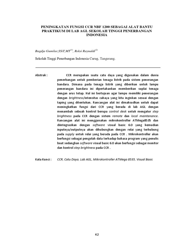 Peningkatan Fungsi CCR di Lab AGL | PDF | Sains & Matematika ...