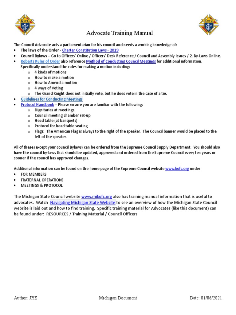 Advocate Training Manual for Councils | PDF | 501(C) Organization | Justice
