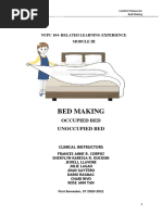 Bed Making (Occupied and Unoccupied) | PDF | Bed | Bedding