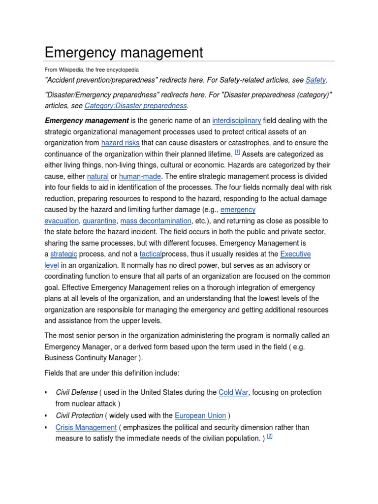 Emergency Management | PDF | Emergency Management | Emergency