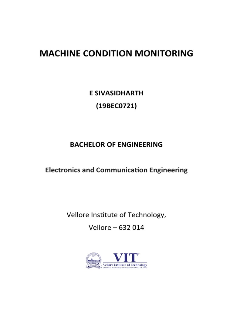 Machine Condition Monitoring Project Final Report | PDF | Arduino | Computer Science