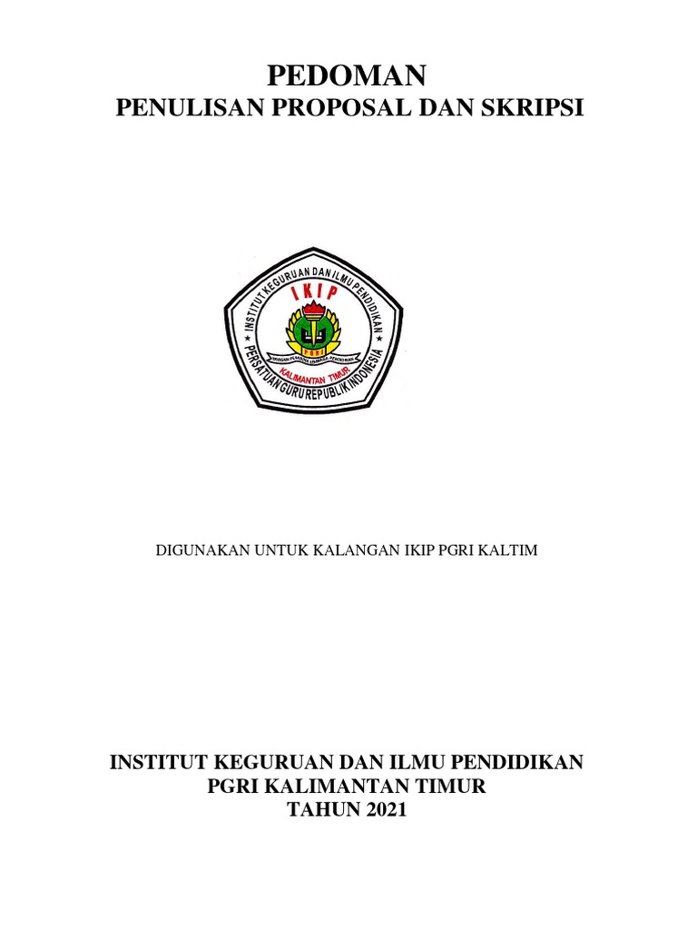 Pedoman Proposal Skripsi IKIP PGRI Kaltim | PDF | Seni