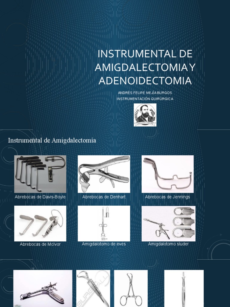 Instrumental de Amigdalectomia y Adenoidectomia | PDF