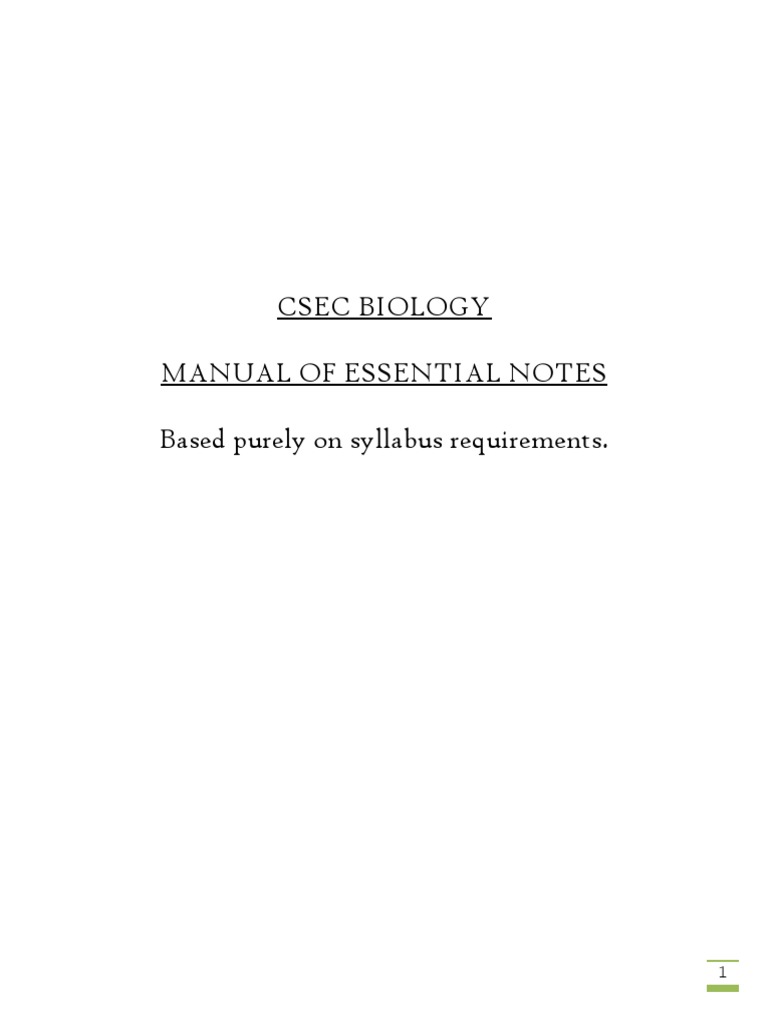 CSEC Biology Essential Notes Guide | PDF | Leaf | Food Web