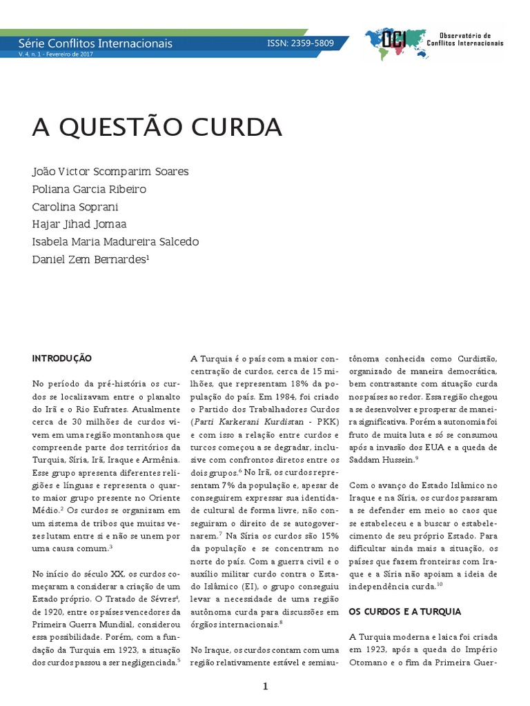 Serie - A Questao Curda Fevereiro | PDF | Curdos | Curdistão
