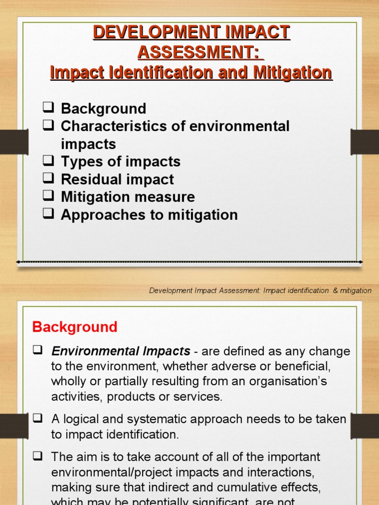 Environmental Impact Identification & Mitigation | PDF | Environmental ...