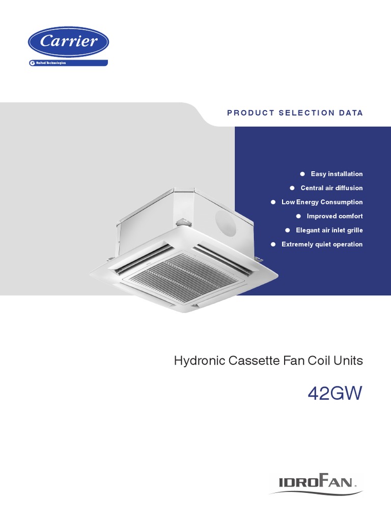 Hydronic Cassette Fan Coil Units: Product Selection Data | PDF ...