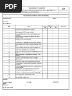 Check List For Grouting Work: Material Checking | PDF