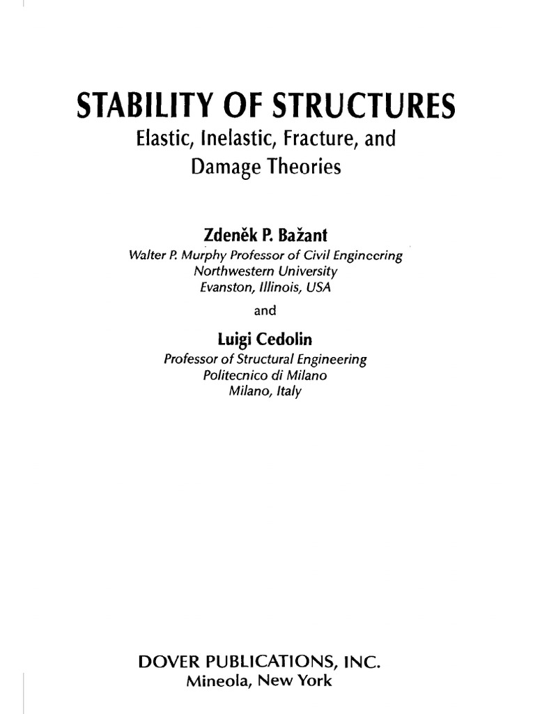 Stability of Structures - Bazant | PDF