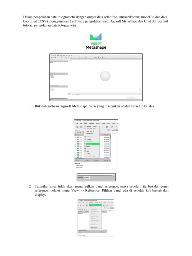 Tutorial Fotogrametri | PDF