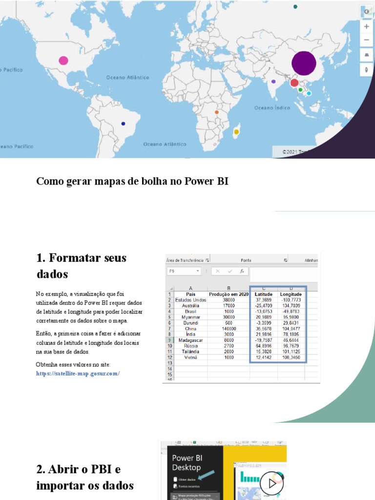 Como Gerar Mapas de Bolha No Power BI | PDF