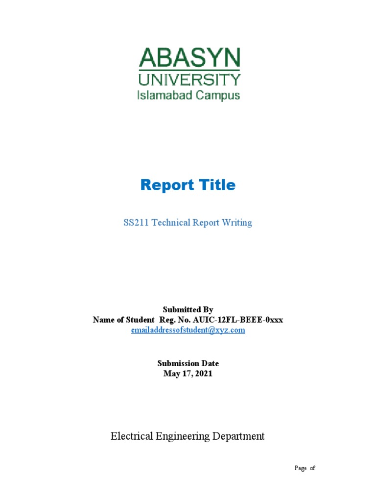 Long Report Template | PDF | Design | System