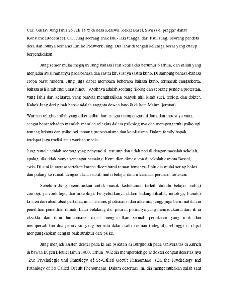 Biografi Carl Gustav Jung | PDF